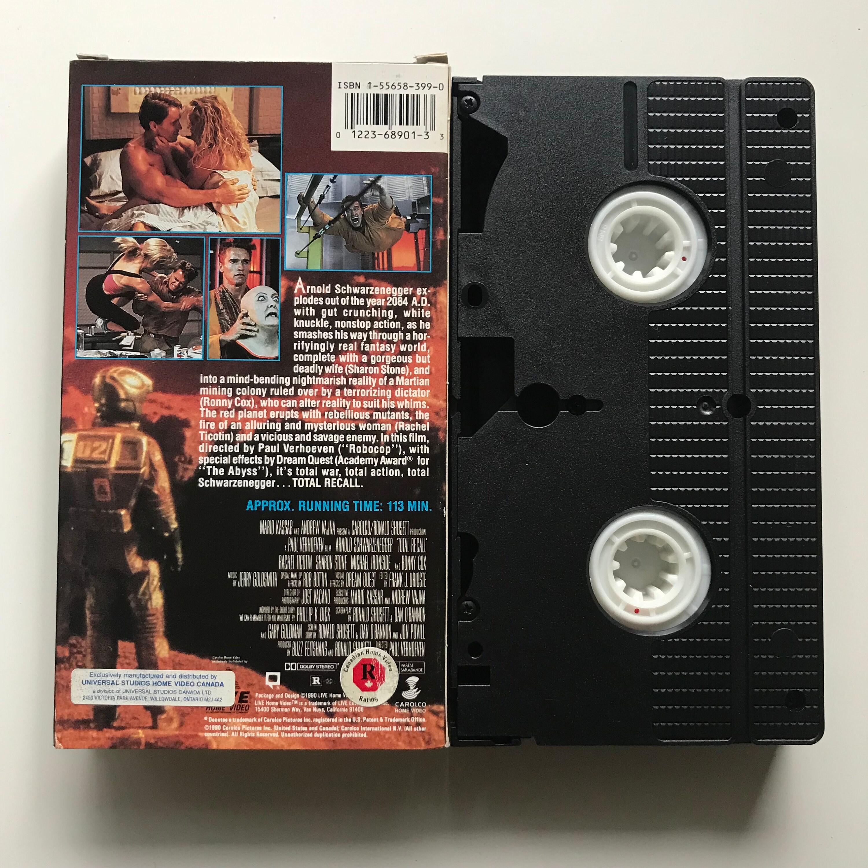 Vintage Total Recall VHS Tape 90s Arnold Schwarzenegger - Etsy