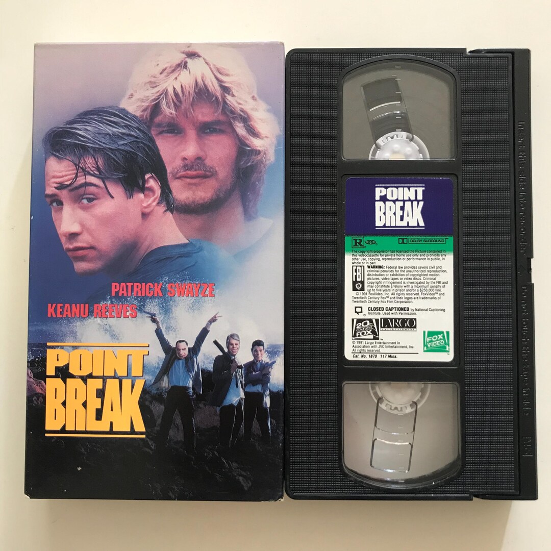 Point Break VHS Tape 90s Keanu Reeves Patrick Swayze Cult Film - Etsy