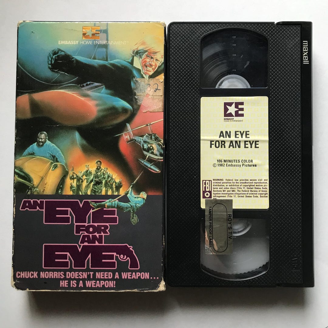 An Eye for an Eye VHS Tape 80s Chuck Norris Embassy Home Entertainment ...
