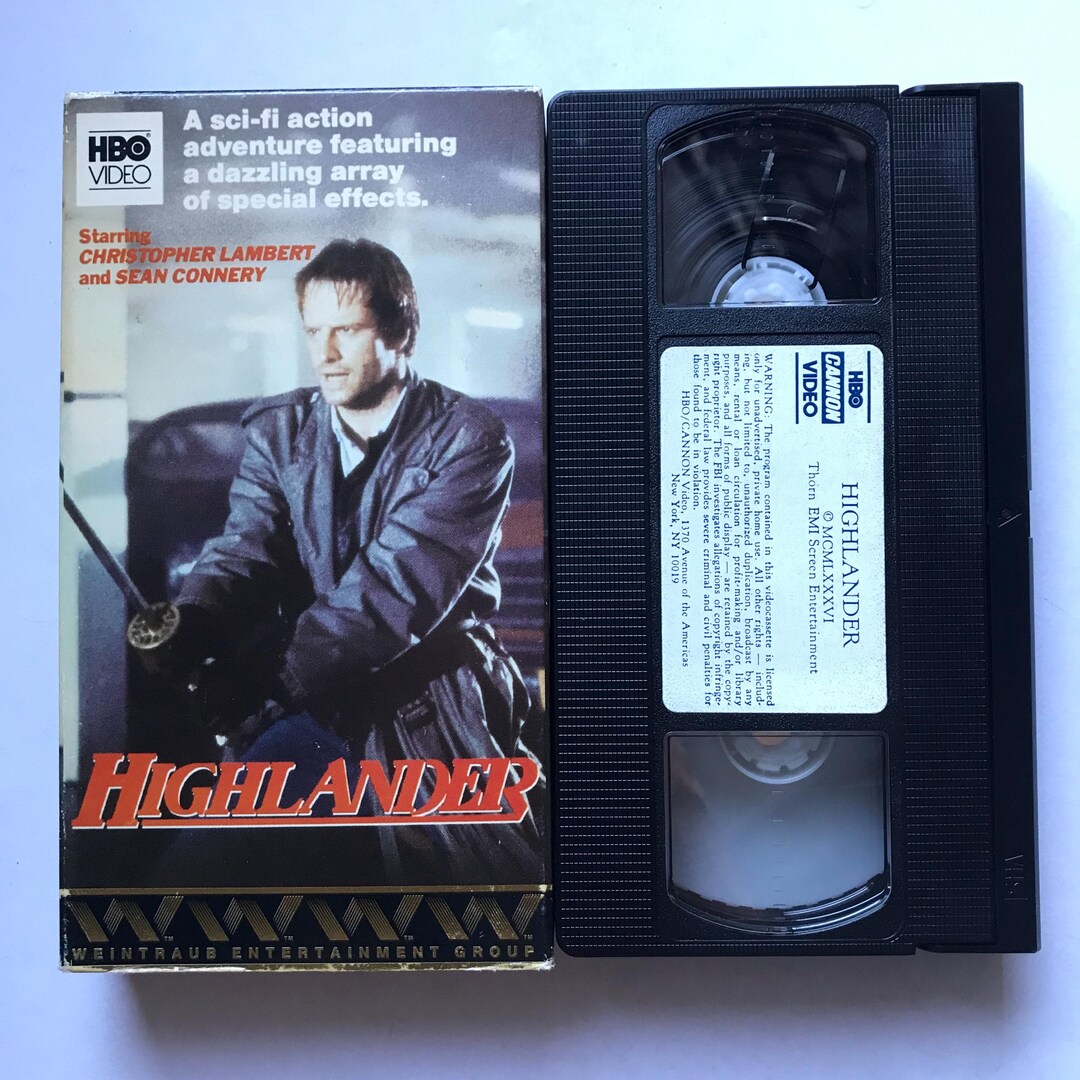 Vintage Highlander VHS Tape 80s HBO Video Christopher Lambert Sean ...