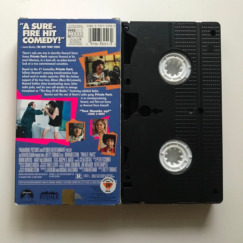 Vintage Private Parts VHS Tape 90s Cult Comedy Howard Stern - Etsy