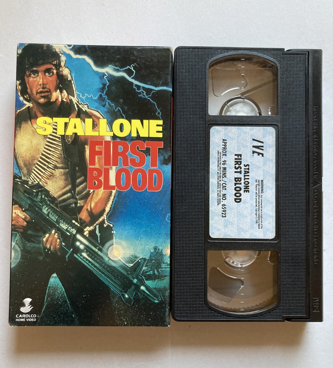 First Blood VHS Tape 80s Action Sylvester Stallone - Etsy