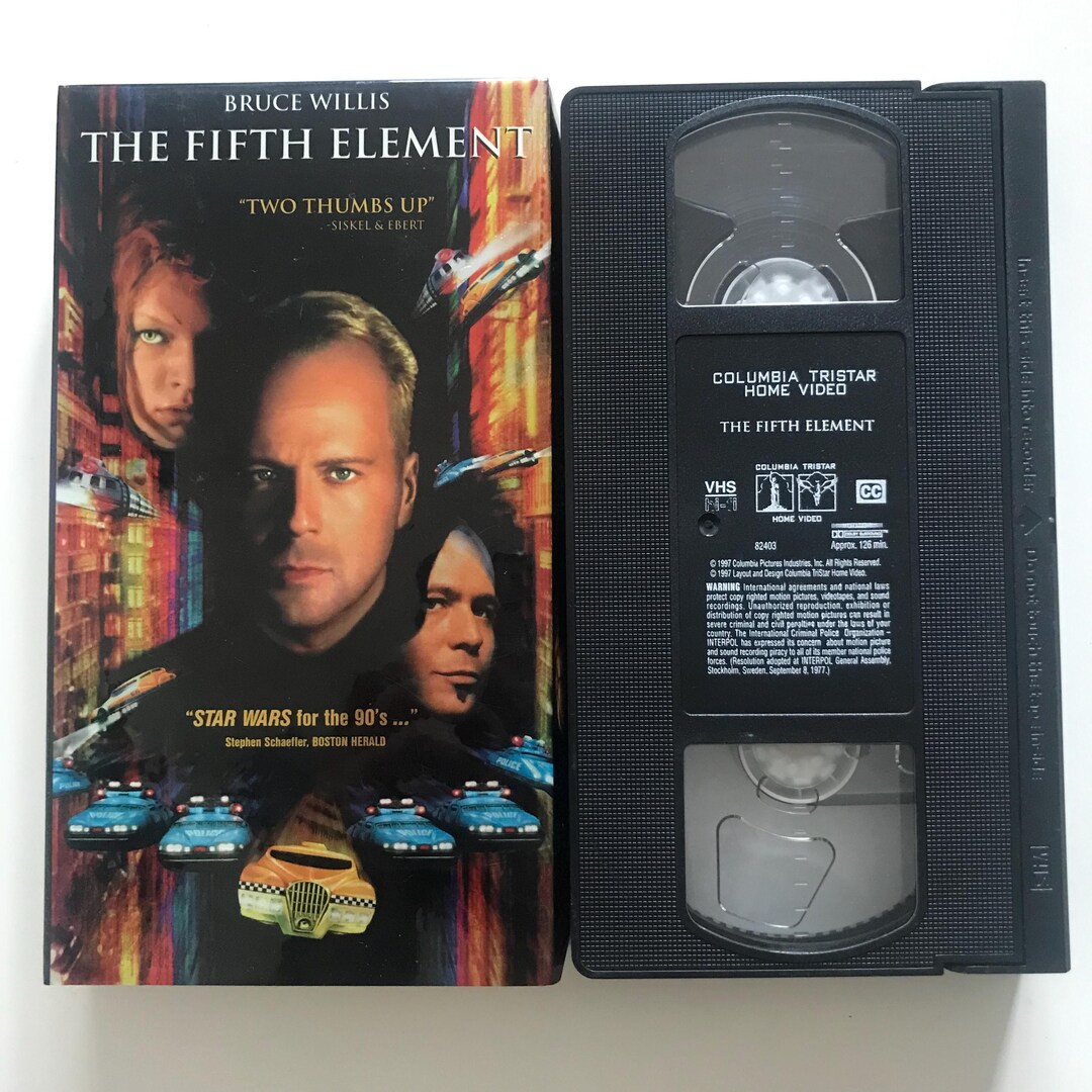 The Fifth Element VHS Tape Vintage 90s Sci-fi Bruce Willis - Etsy