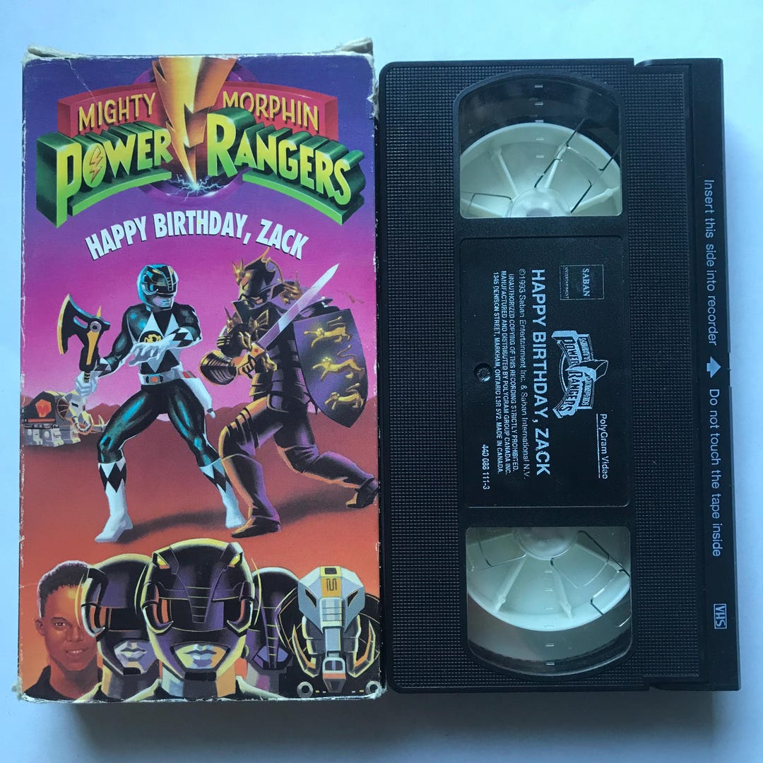 Mighty Morphin Power Rangers - Happy Birthday, Zack VHS Tape Retro Kids ...