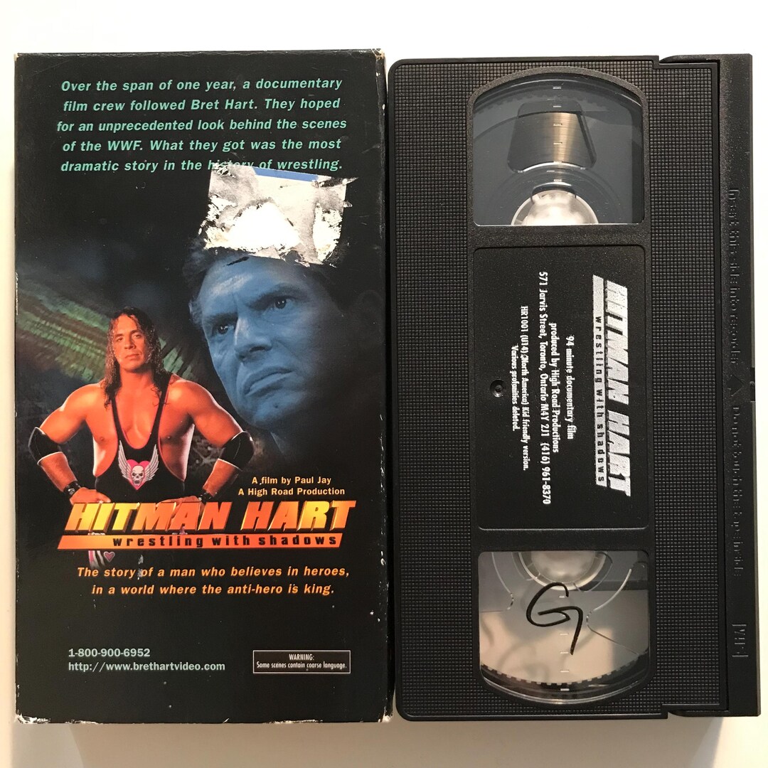 Hitman Hart Wrestling With Shadows VHS Bret Hart Documentary WWF - Etsy