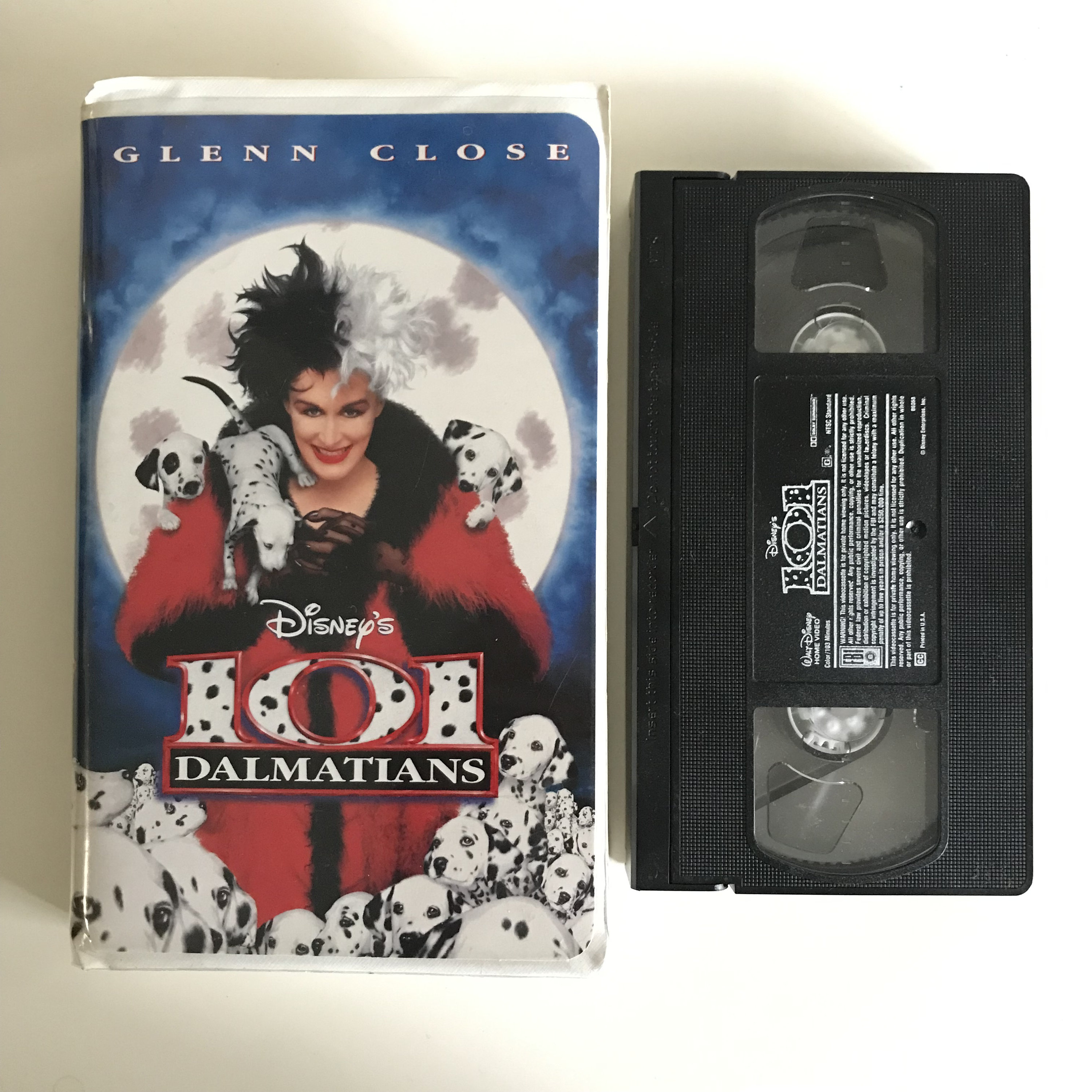 Vintage 101 Dalmatians VHS Tape 1996 Glenn Close 90s Walt Disney ...