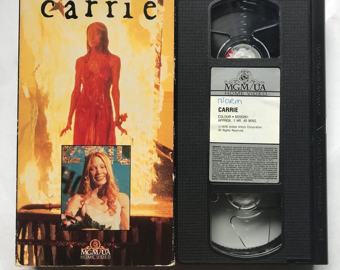 Carrie VHS Tape 1976 Brian Depalma Horror Stephen King - Etsy