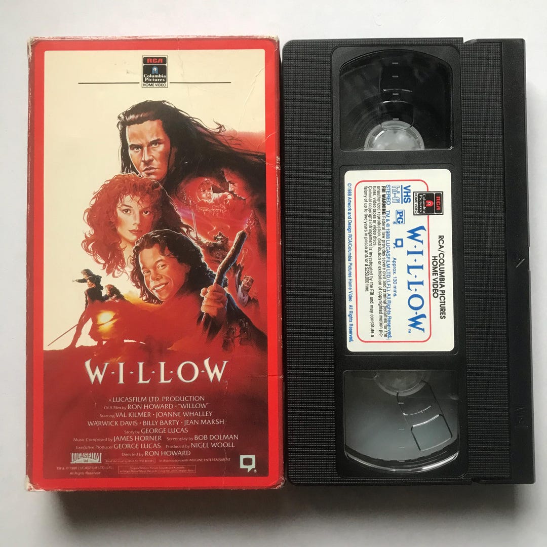 Vintage Willow VHS Tape 80s Cult Film Val Kilmer Lucasfilm - Etsy