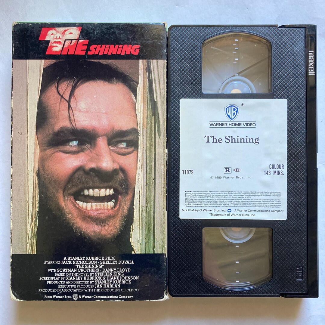The Shining VHS Tape 80s Stephen King Stanley Kubrick Retro Horror Cult ...