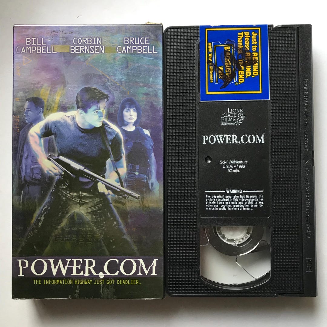 Power.com VHS Tape Retro 90s Bruce Campbell Sci-fi Techno Thriller - Etsy