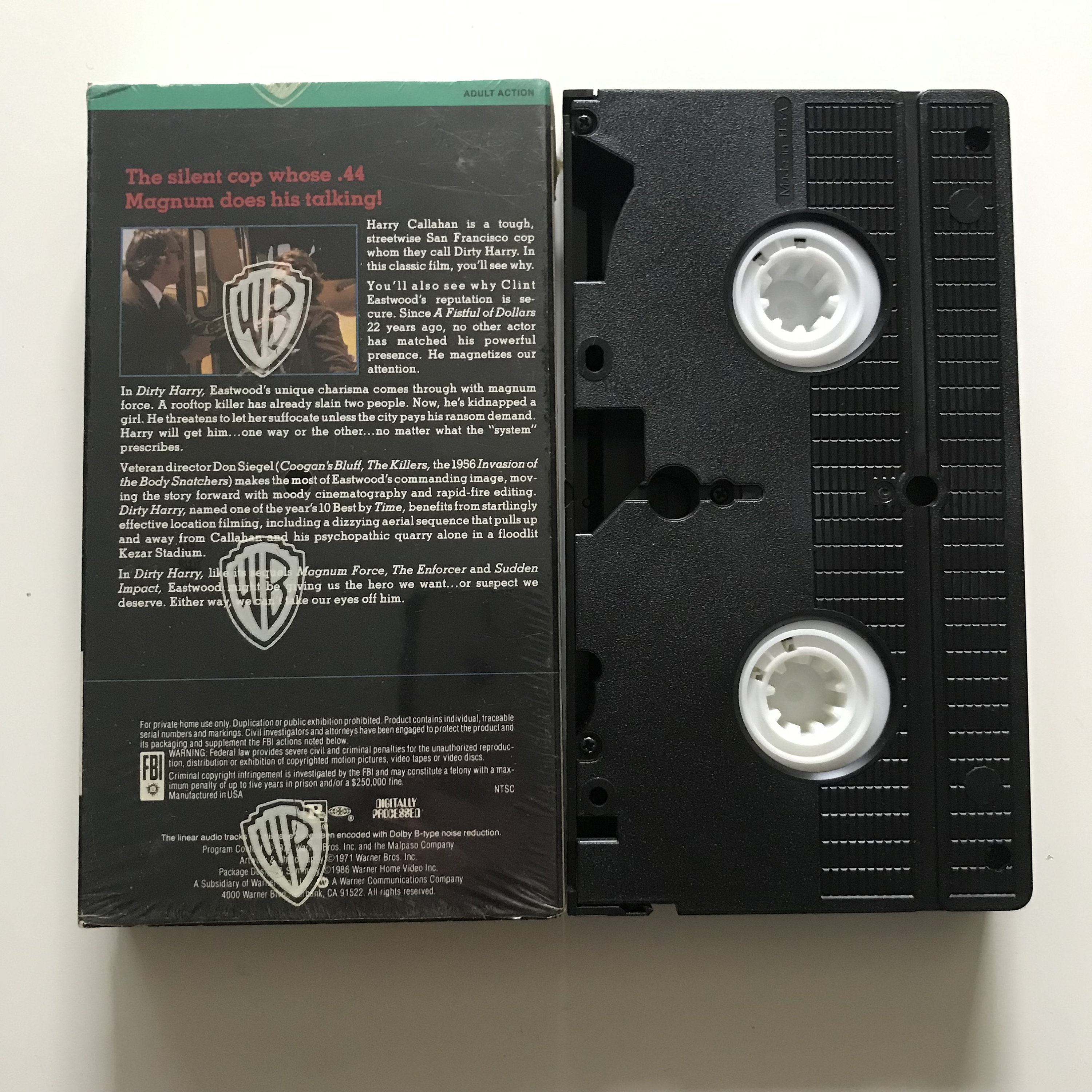 Vintage Dirty Harry VHS Tape 70s Cult Film Clint Eastwood Gift - Etsy