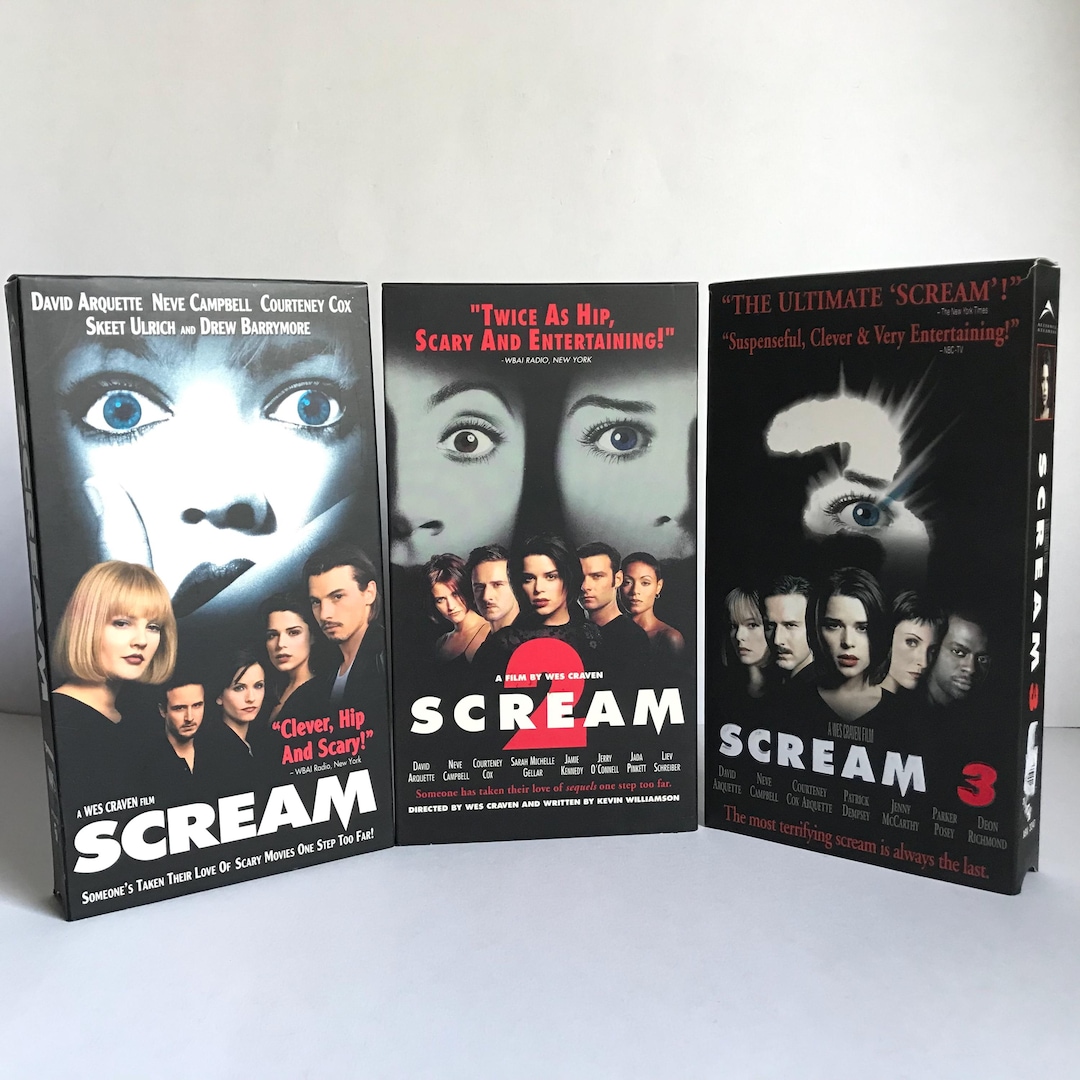 Vintage Scream VHS Set Trilogy 1-3 90s Horror Nostalgia - Bundle of 3 ...