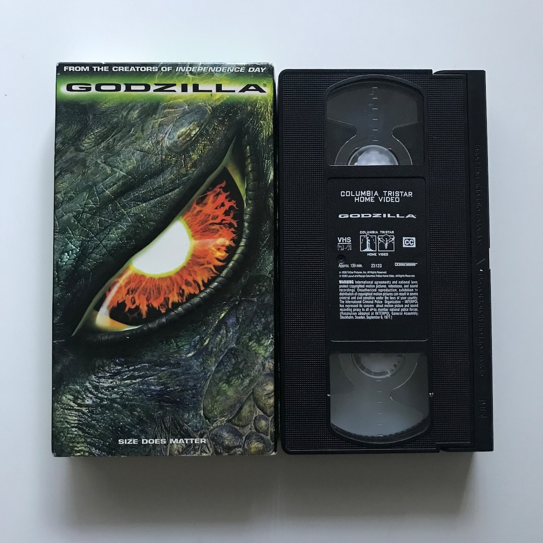 Vintage Godzilla VHS Tape 1998 Action Horror Monster Movie - Etsy