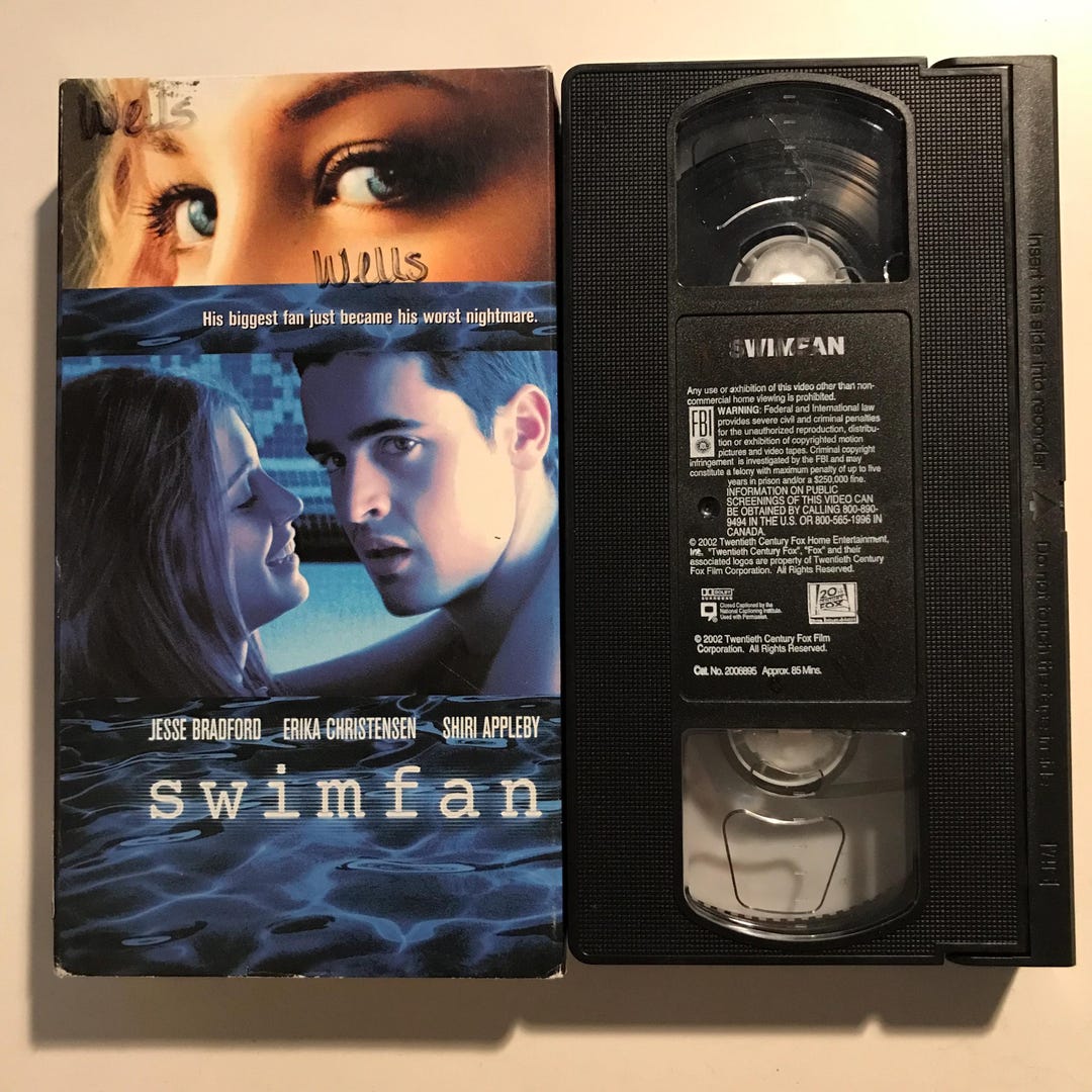 Swimfan VHS Tape 2000s Thriller Horror Retro Nostalgia - Etsy