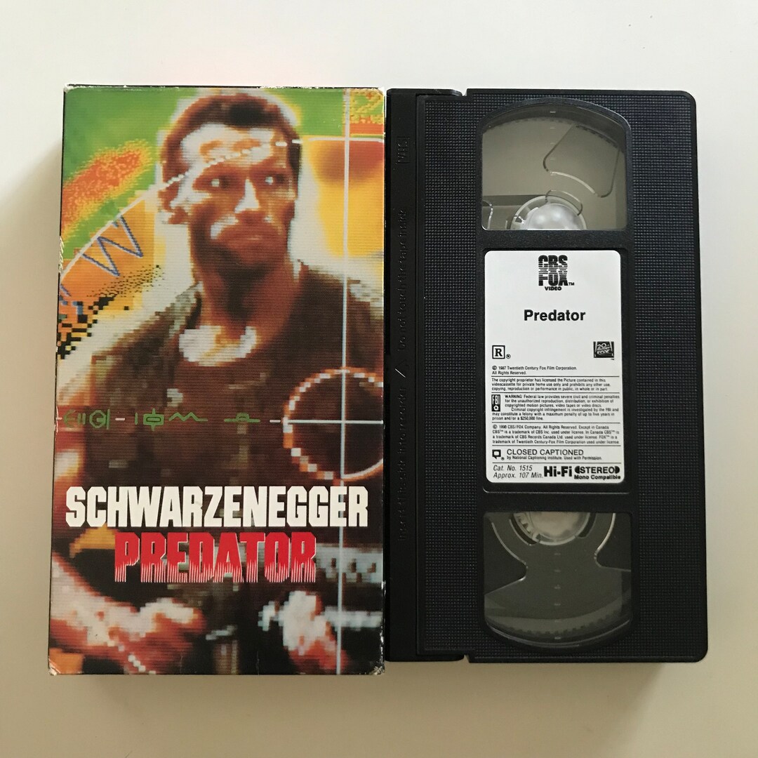 Predator VHS Tape 80s Action Cult Arnold Schwarzenegger - Etsy