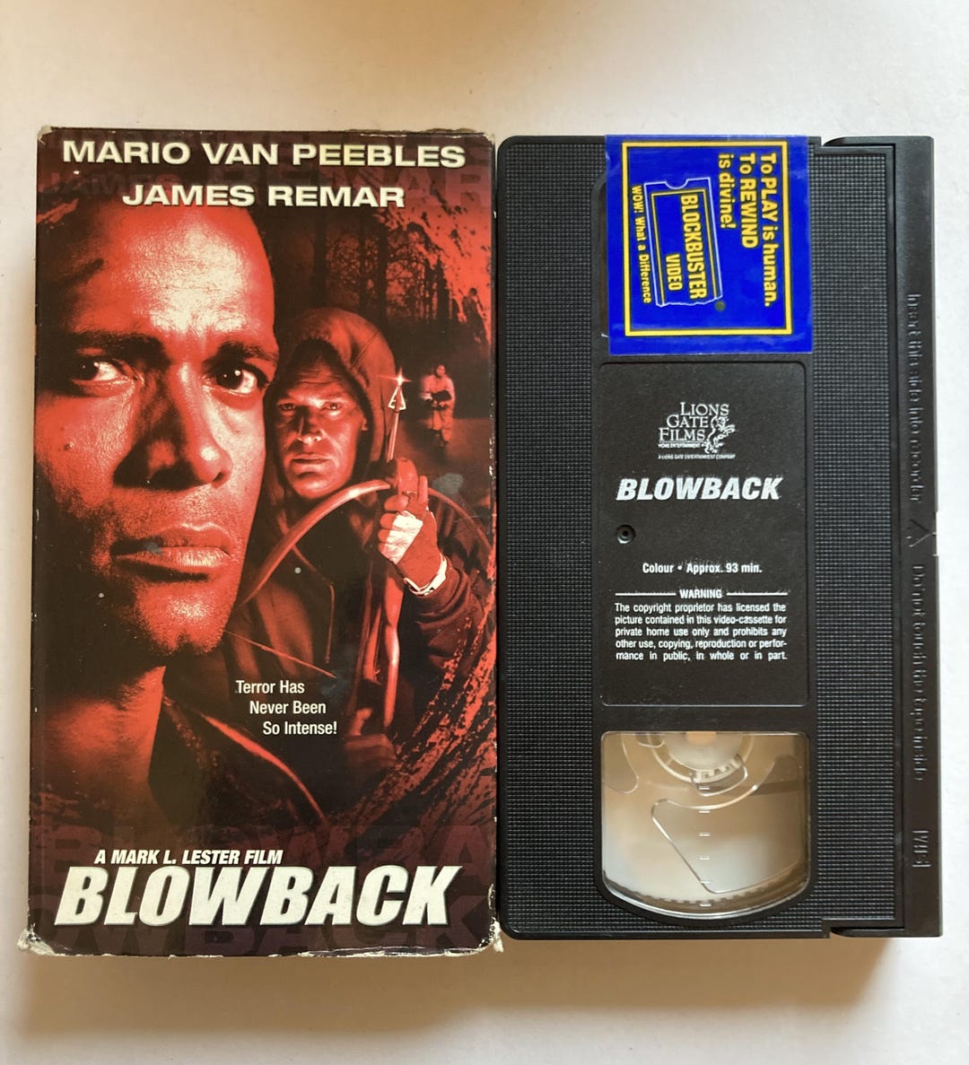 Blowback VHS Tape Mario Van Peebles Thriller Mark L. Lester - Etsy