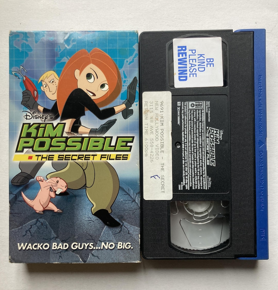 Kim Possible - the Secret Files VHS Tape Retro 2000s Disney Animated TV ...