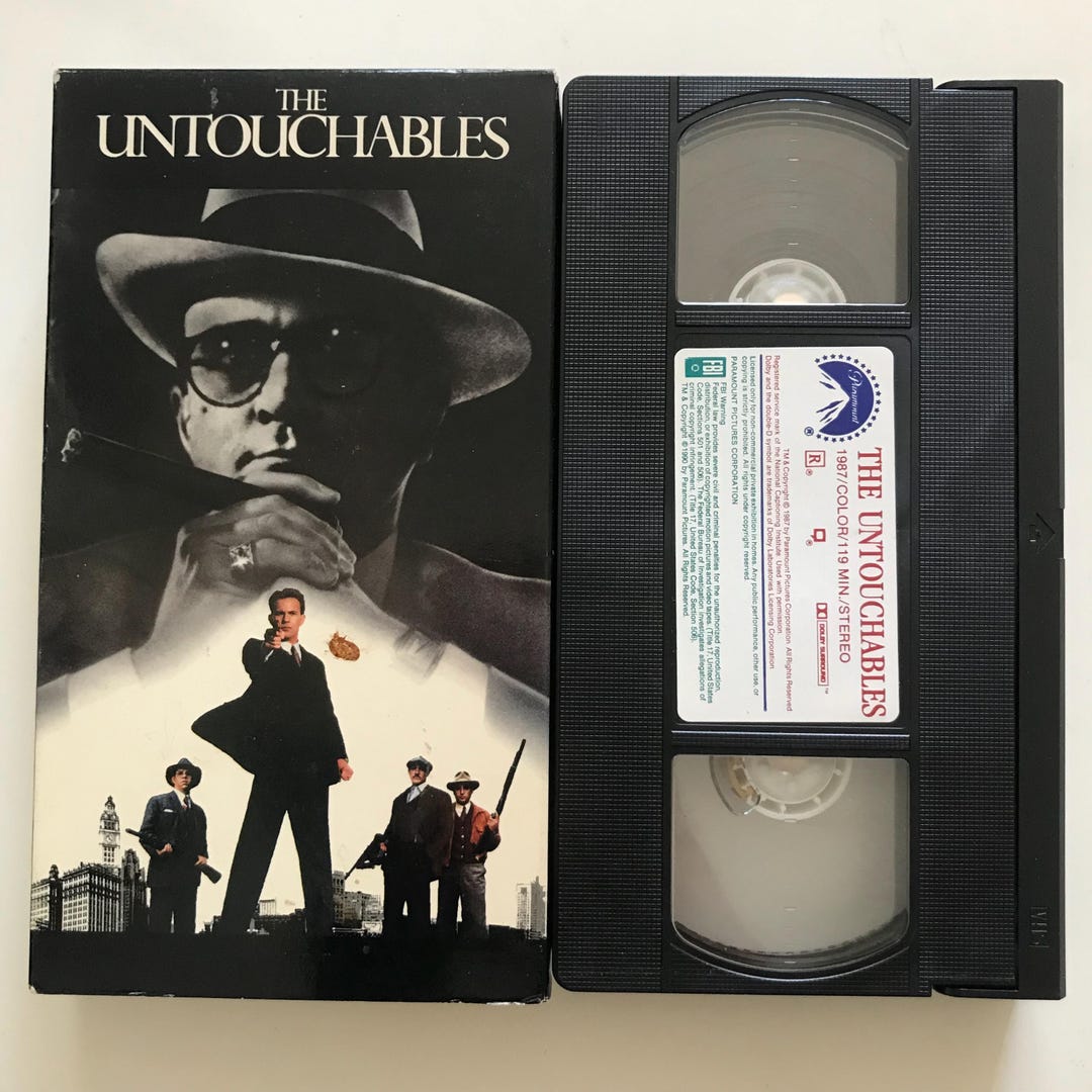 The Untouchables VHS Tape 1987 Brian De Palma Robert De Niro Al Capone ...