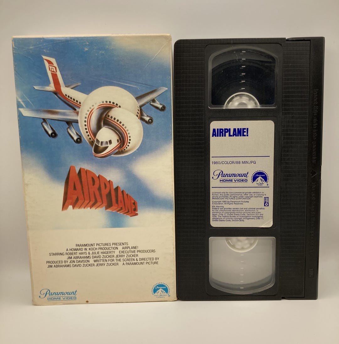 Vintage Airplane VHS Tape 1980 80s Cult Comedy Film - Etsy