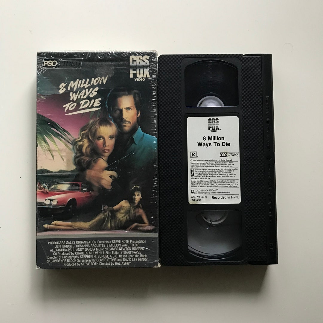 8 Million Ways to Die VHS Tape CBS Fox Jeff Bridges 80s Flick - Etsy