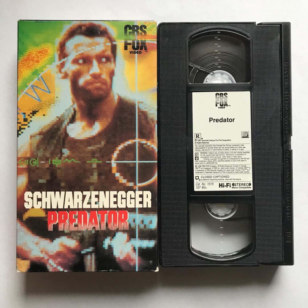 Predator VHS Tape 80s Action Cult Arnold Schwarzenegger CBS FOX - Etsy