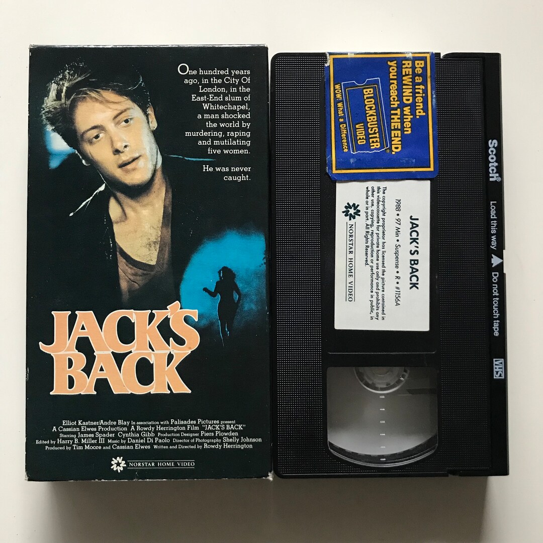 Jack's Back VHS Tape 1980s Serial Killer Thriller Jack the Ripper - Etsy