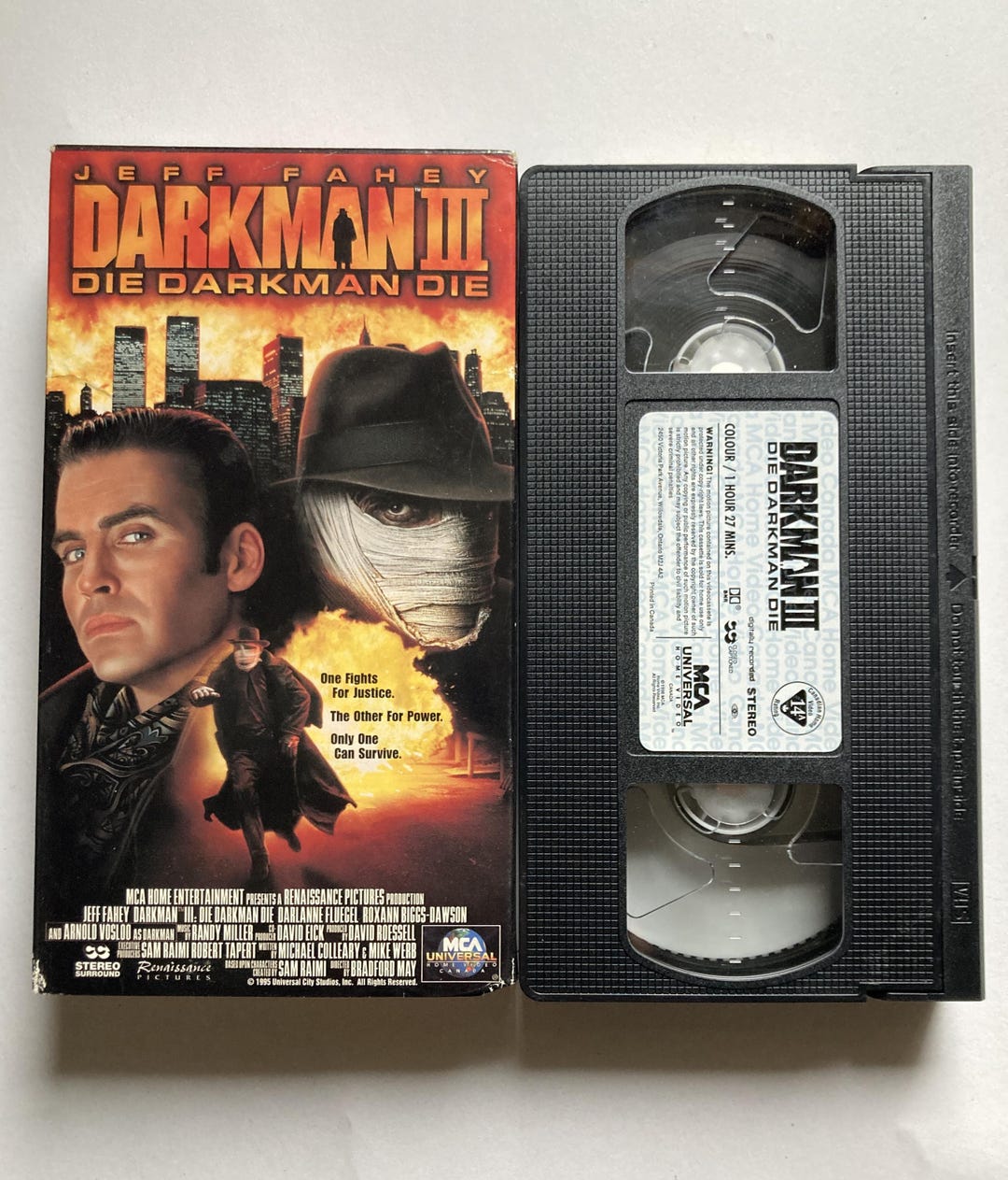 Darkman III Die Darkman Die VHS Tape 90s Dark Superhero Cult Horror - Etsy