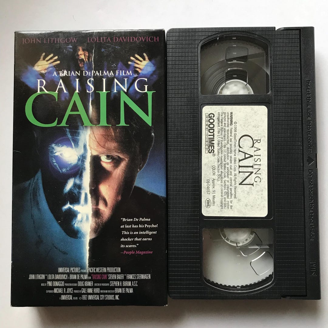 Raising Cain VHS Tape 90s Psycho Thriller Horror Brian De Palma - Etsy