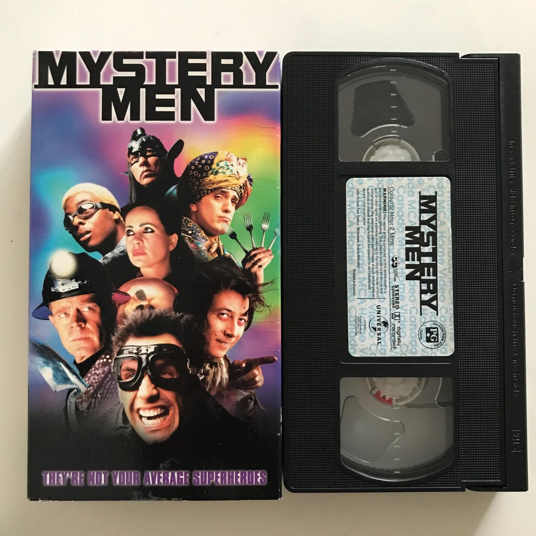 Vintage Mystery Men VHS Tape Ben Stiller Hank Azaria 90s Superhero ...
