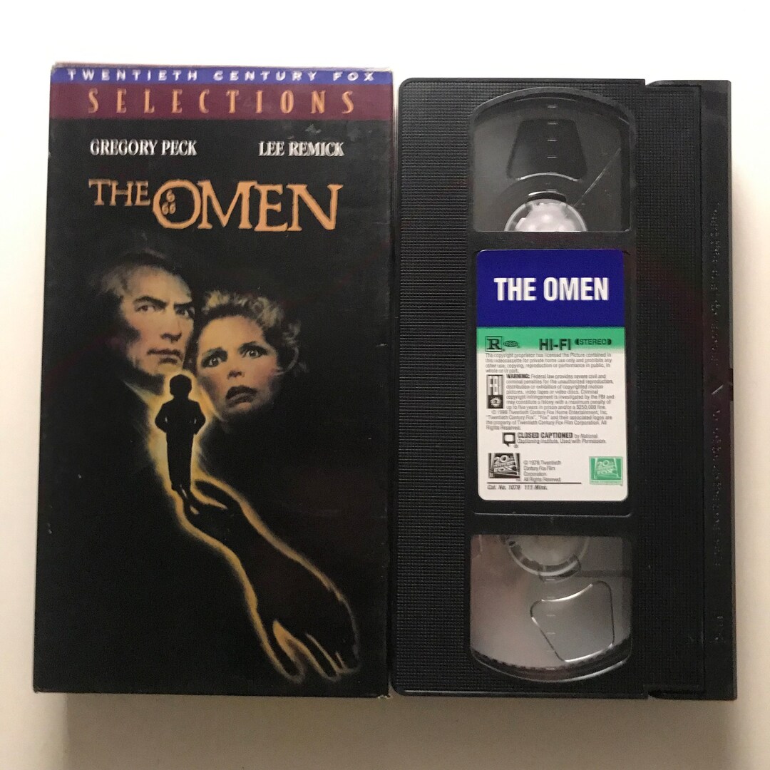 The Omen VHS Tape 70s Horror Cult Gregory Peck - Etsy