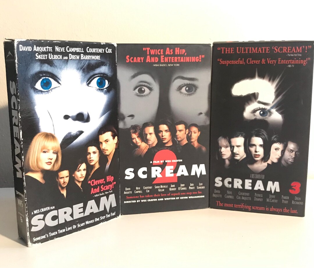 Vintage Scream VHS Bundle Trilogy 1-3 90s Horror Nostalgia Set of 3 ...