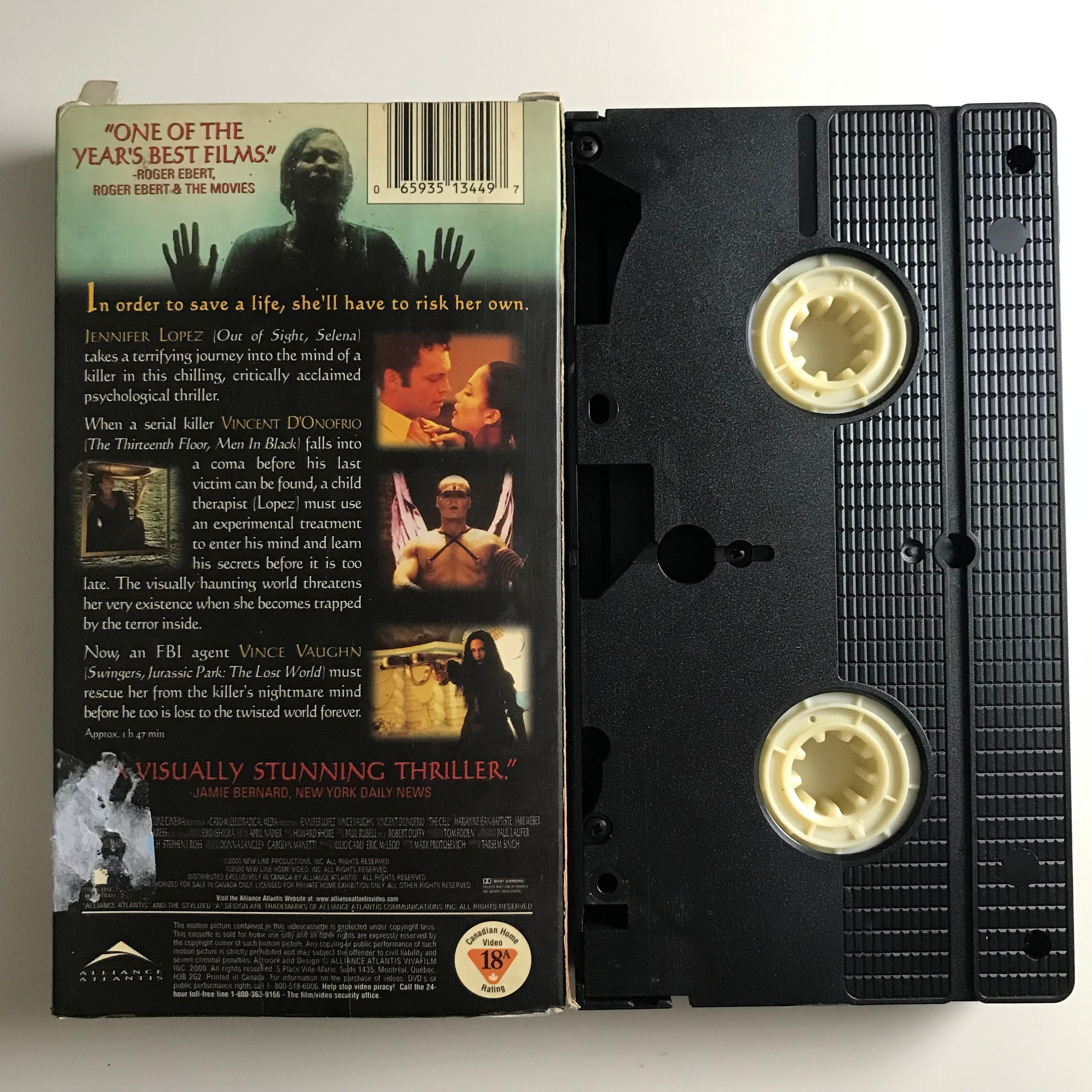 Vintage the Cell VHS Tape 2000 Jennifer Lopez Y2K - Etsy