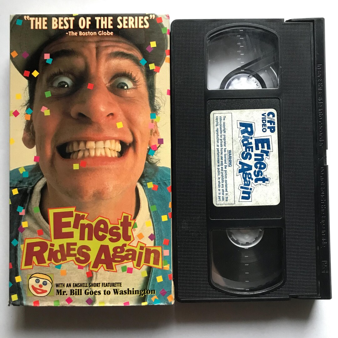 Ernest Rides Again VHS Tape 1993 Jim Varney 90s Cult Comedy - Etsy