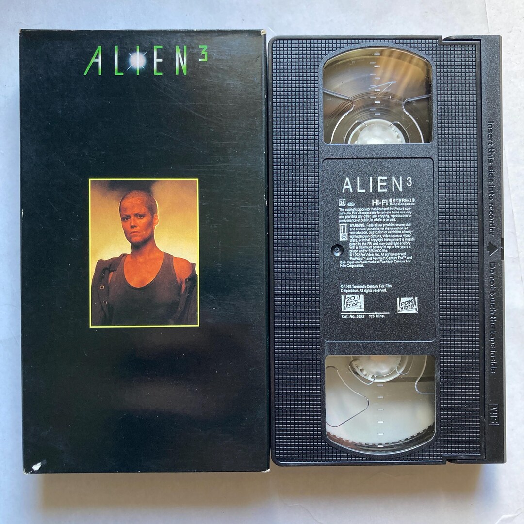 Alien 3 VHS Tape 1992 90s Science Fiction Sequel Sigourney Weaver - Etsy