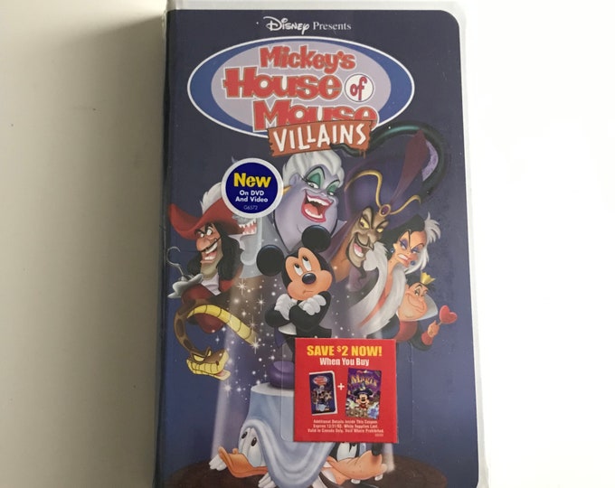 Vintage Mickey's House of Mouse Villains VHS Walt Disney Clamshell ...