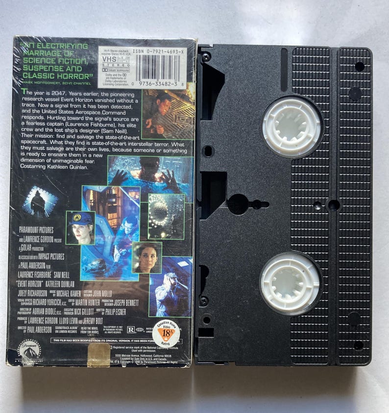 Event Horizon VHS Tape 90s Horror Science Fiction Sam Neill - Etsy