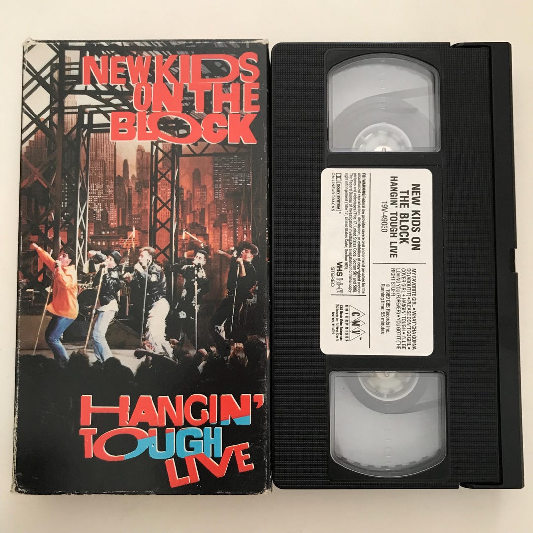 Vintage New Kids on the Block VHS Hangin' Tough Live 80s Concert - Etsy