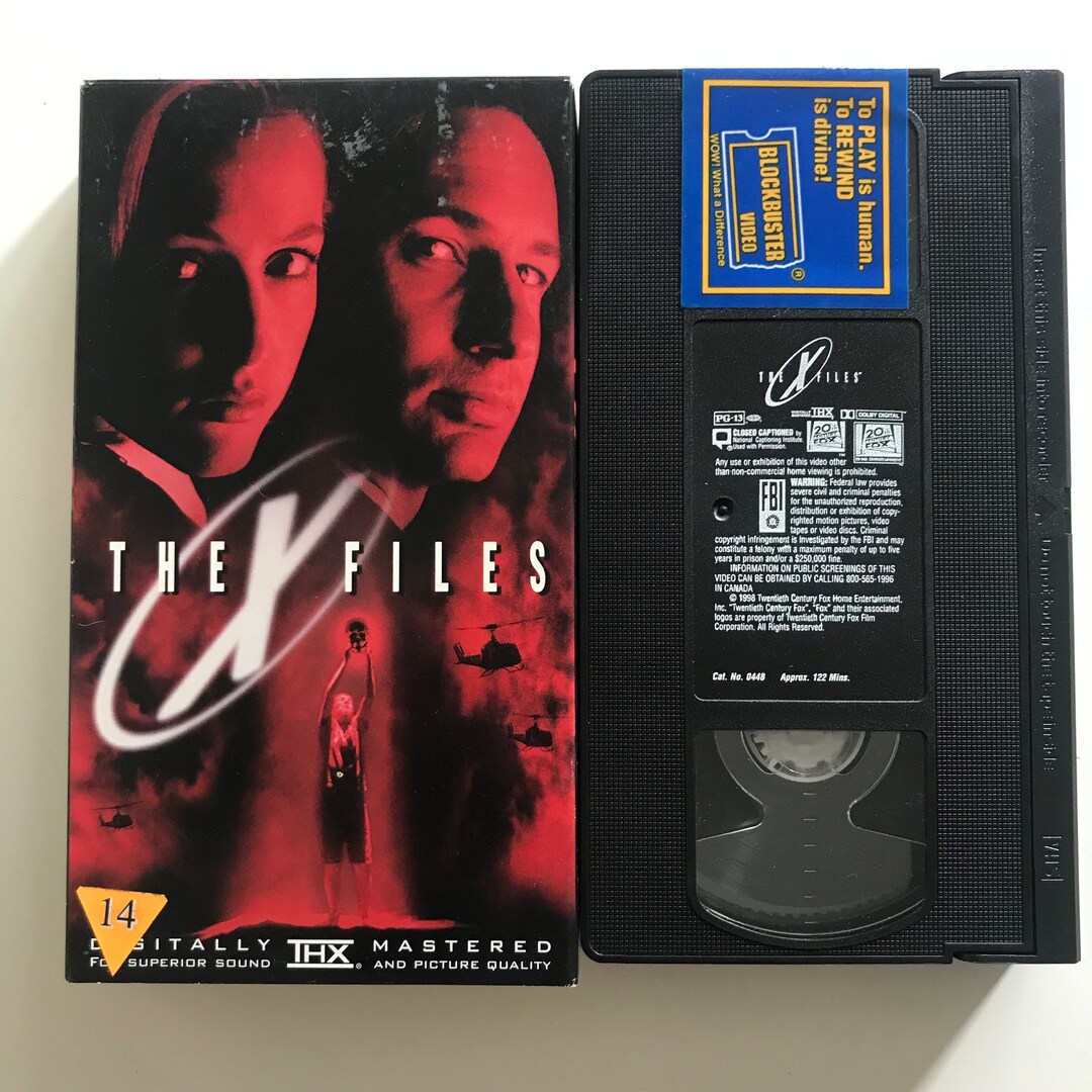 The X-files VHS Tape 1998 Movie Science Fiction Sci-fi Retro 90s - Etsy