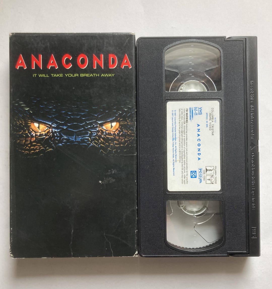 Anaconda VHS Tape 90s Horror Snake Creature Feature - Etsy