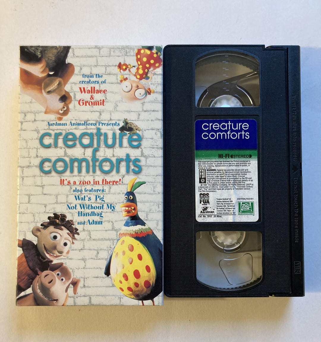 Creature Comforts VHS Tape Retro 80s 90s Aardman Animations Stop-motion ...