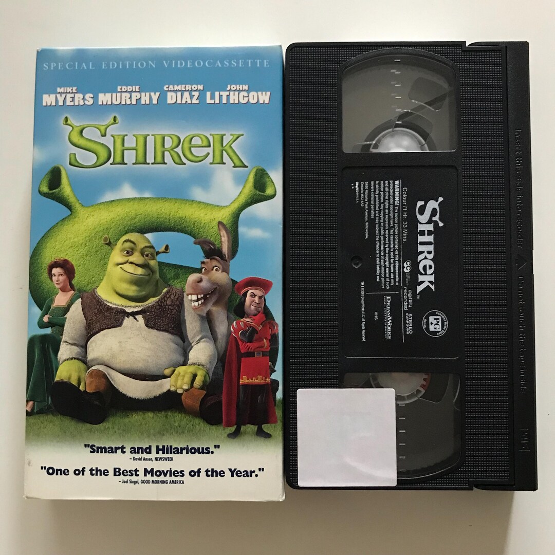 Vintage Shrek VHS Tape Special Edition Retro Animation 2000s Y2K Gift ...
