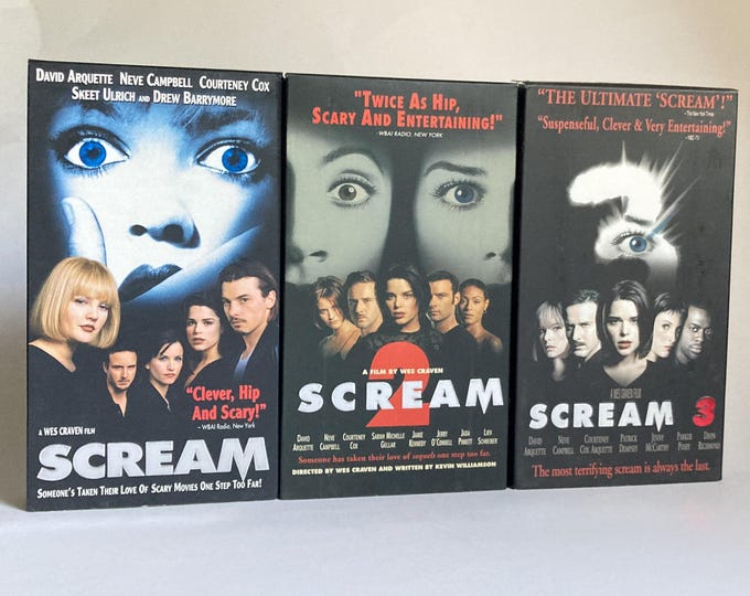 Vintage Scream VHS Set Trilogy 1-3 90s Horror Nostalgia - Bundle of 3 ...