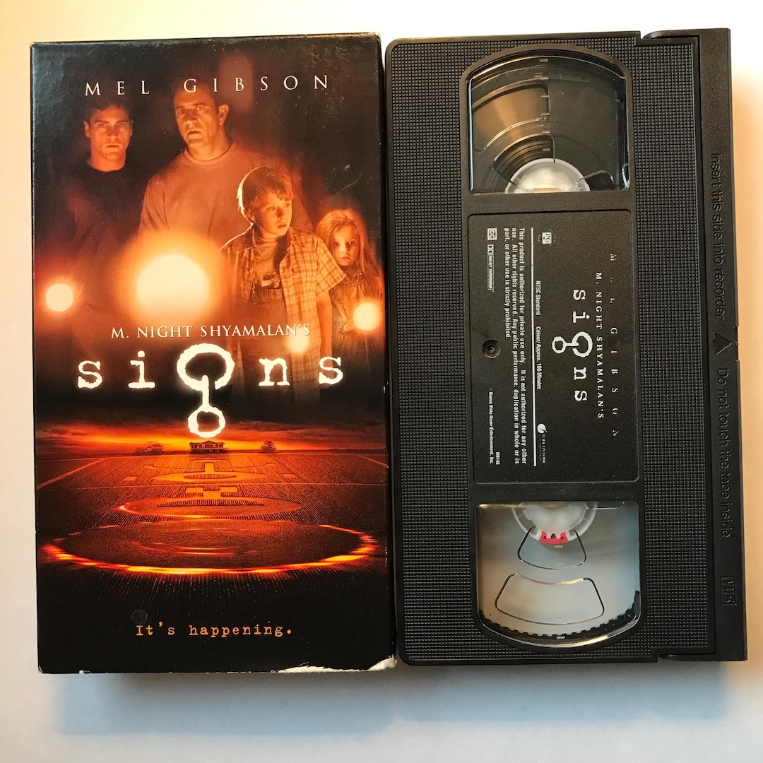 Vintage Signs VHS Tape 2002 Sci-fi Thriller Mel Gibson M. Night ...