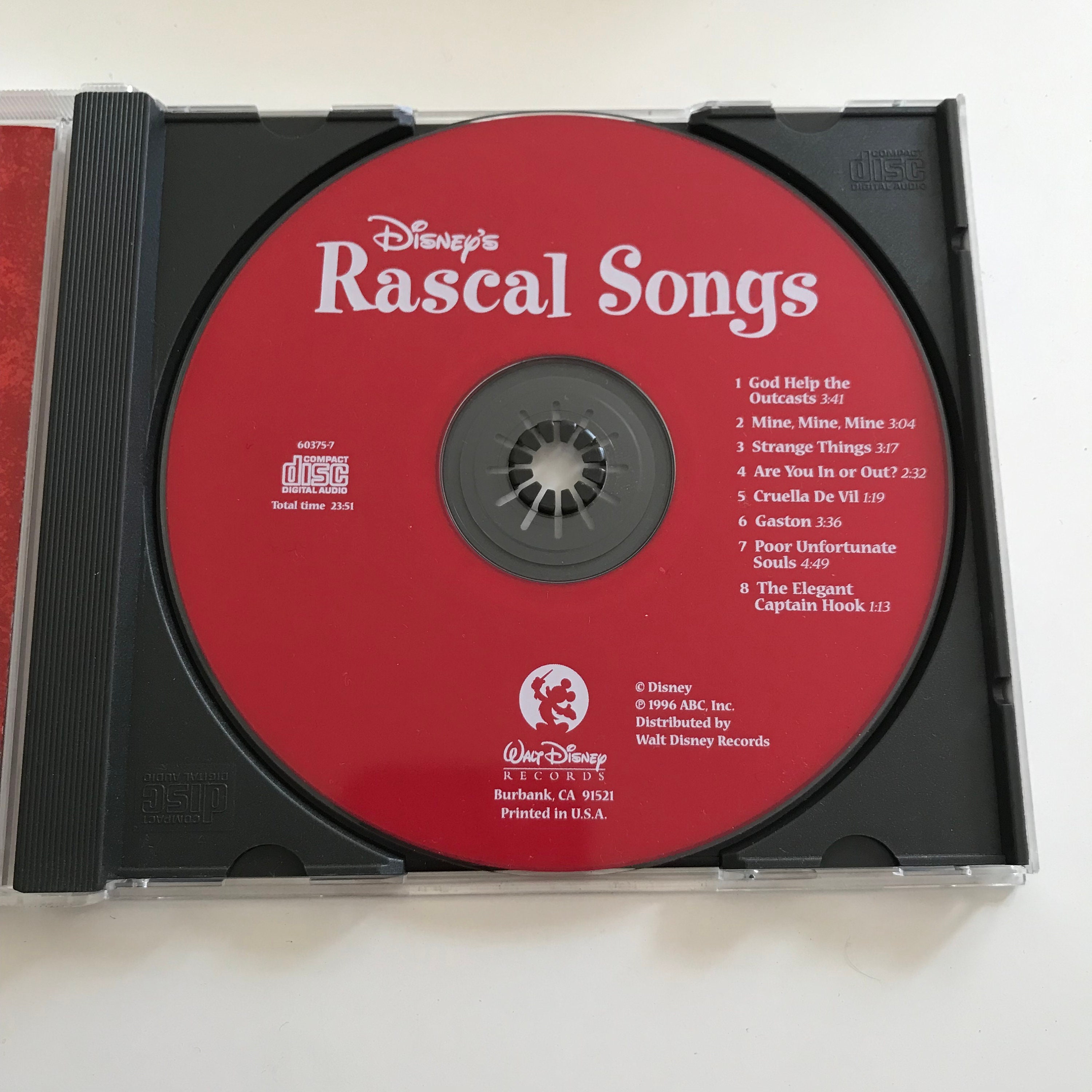 Vintage Disney's Rascal Songs Volume 2 CD 90s Walt Disney Records - Etsy