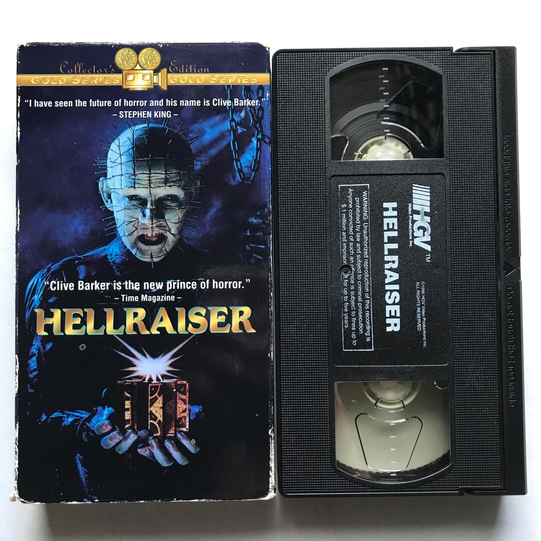 Vintage Hellraiser VHS Tape 80s Horror Clive Barker Pinhead - Etsy