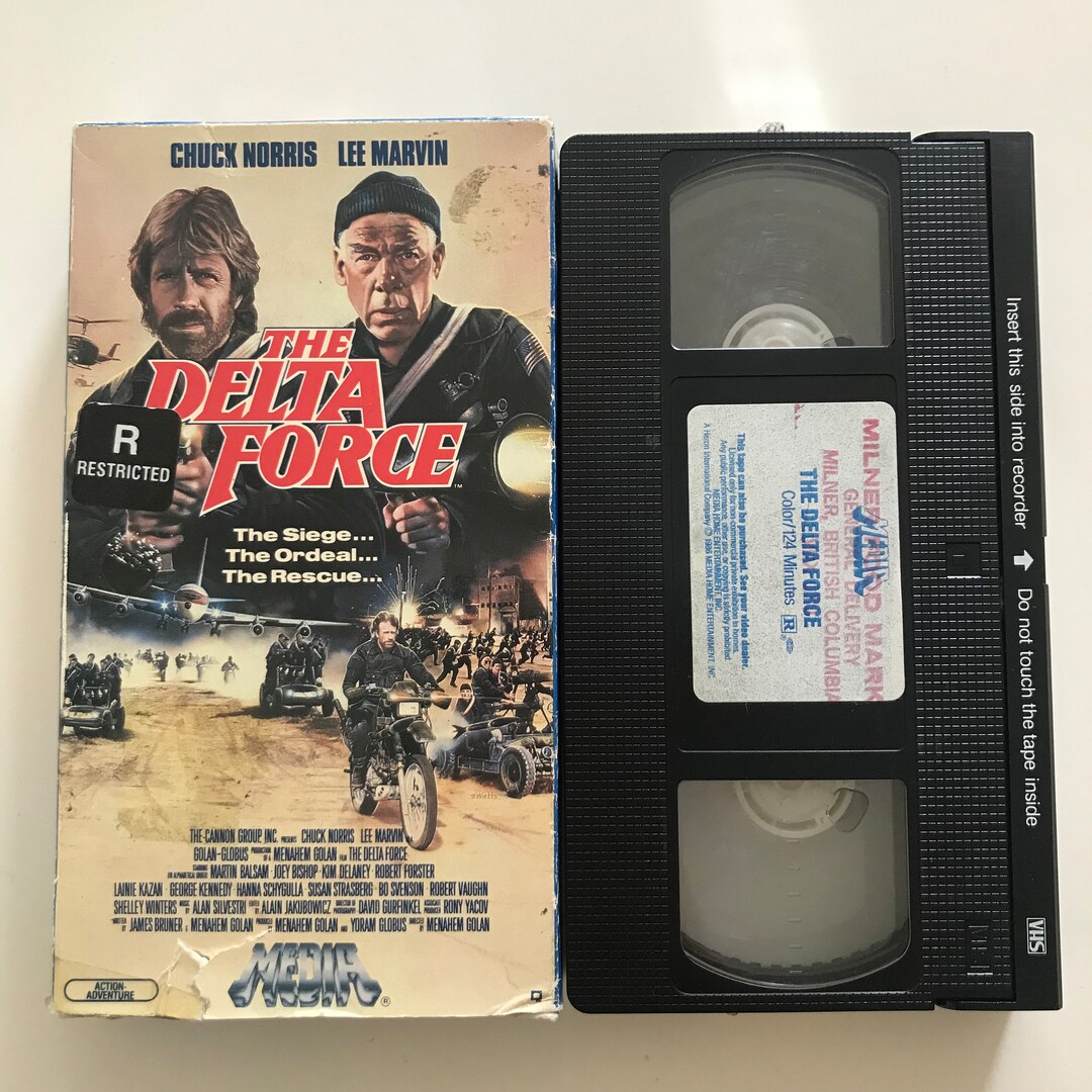 The Delta Force VHS Tape Media Home Entertainment 80s Chuck Norris - Etsy