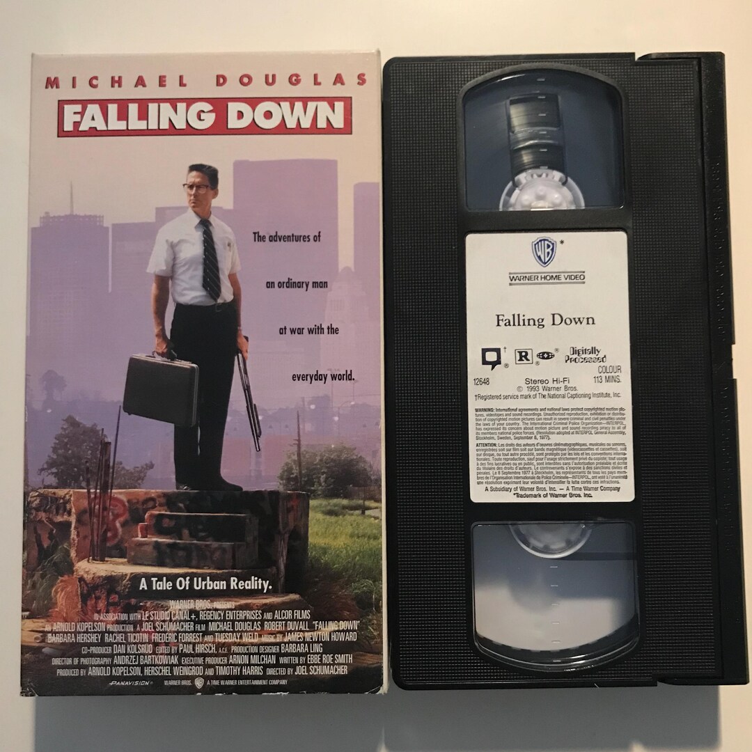Falling Down VHS Tape Michael Douglas 90s Cult Film Revenge - Etsy