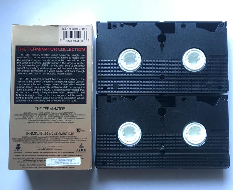 The Terminator Collection 1 & 2 VHS Set Judgment Day VHS Set Retro 80s ...