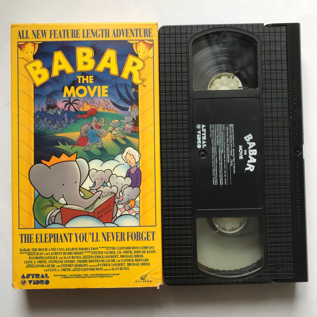 Babar the Movie VHS Tape Astral Video Retro 80s Animation - Etsy
