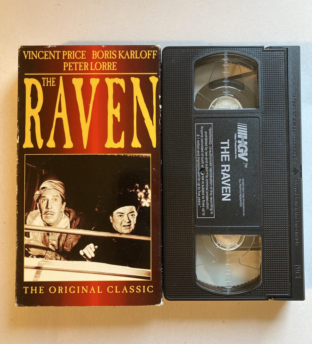 The Raven VHS Tape 1963 Horror Vincent Price Roger Corman - Etsy